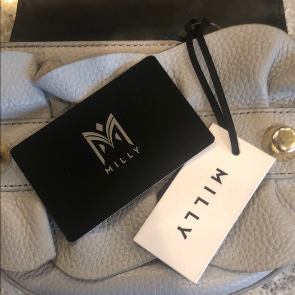 Milly | Bags | Milly Grey Crossbody With Ruffle Detail | Poshmark